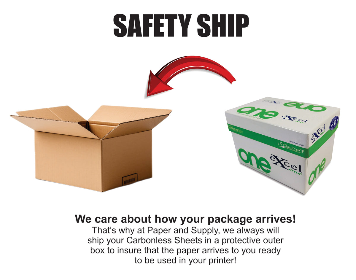 8.5 x 11 Excel One Carbonless Paper (232045), 3 Part Straight/Forward ...